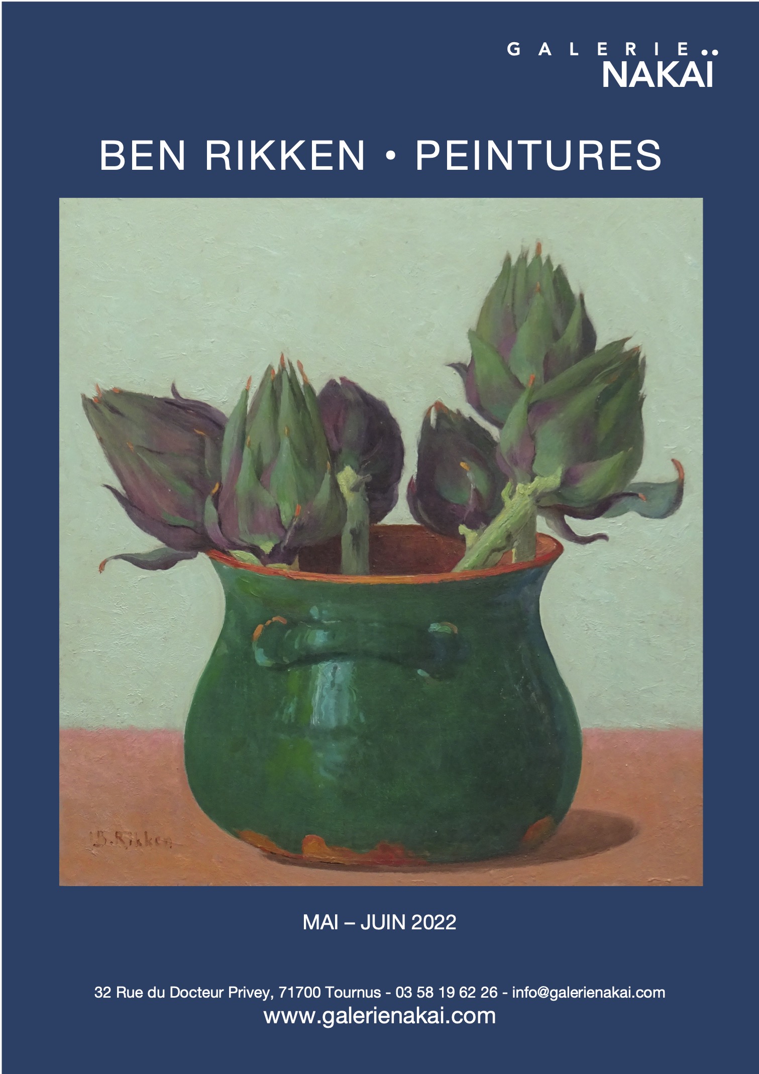 Exposition Ben Rikken mai - juin 2022 - vernissage 6 mai 17H00